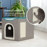 "Zalalova Cat House for Indoor Cats, Foldable Cube, Enclosed Bed with ...