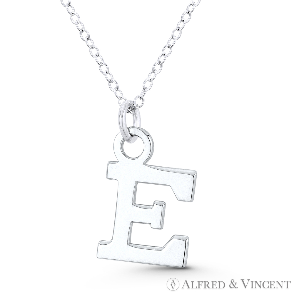 Beautiful Sterling Silver Letter E with Enamel Pendant - Walmart.com