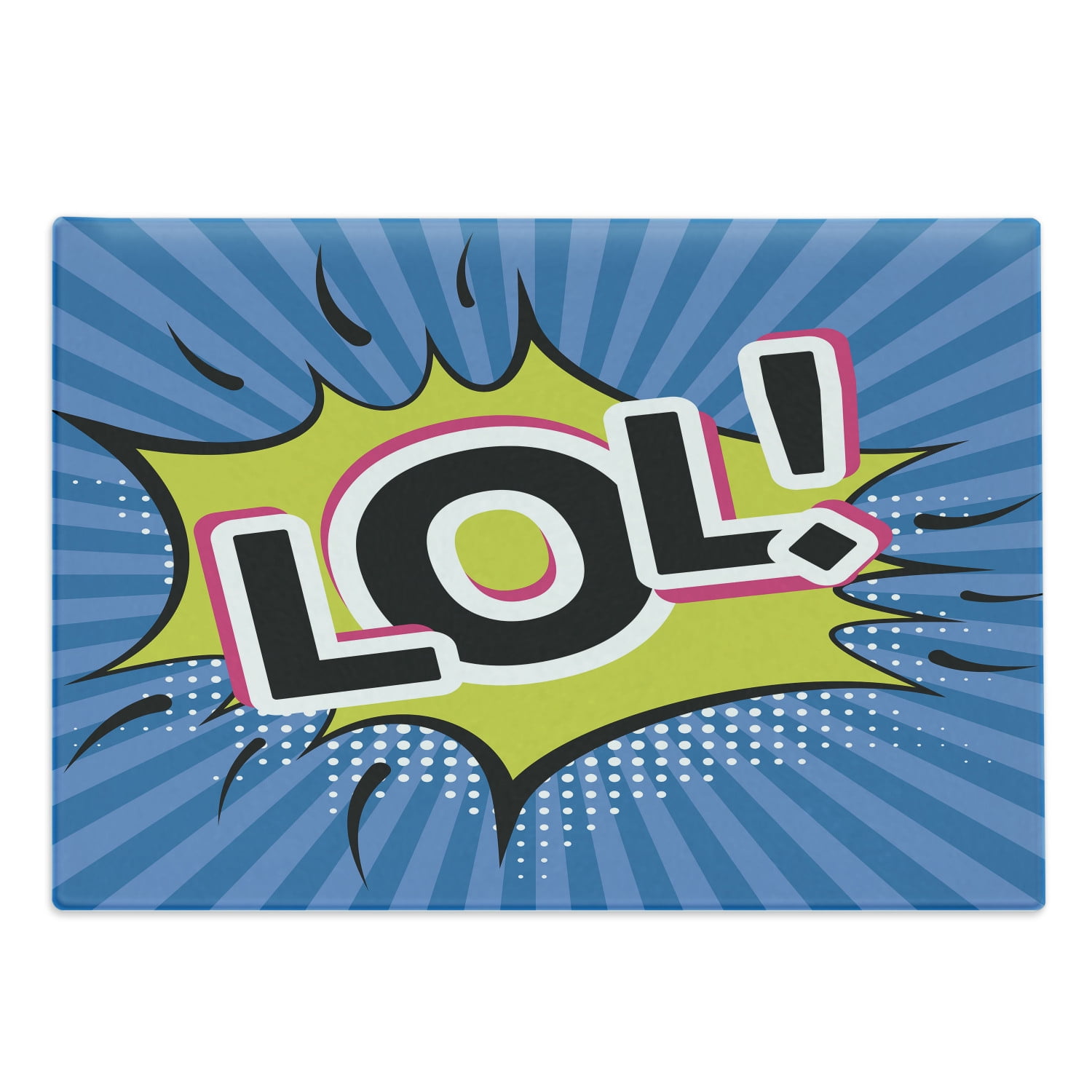 LOL Cutting Board, Speech Bubble with LOL Text Yellow Outline Balloon ...