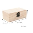 COCHLOUS 5pcs Rectangle Wood Box Unfinished Wooden Jewelry Storage Case ...