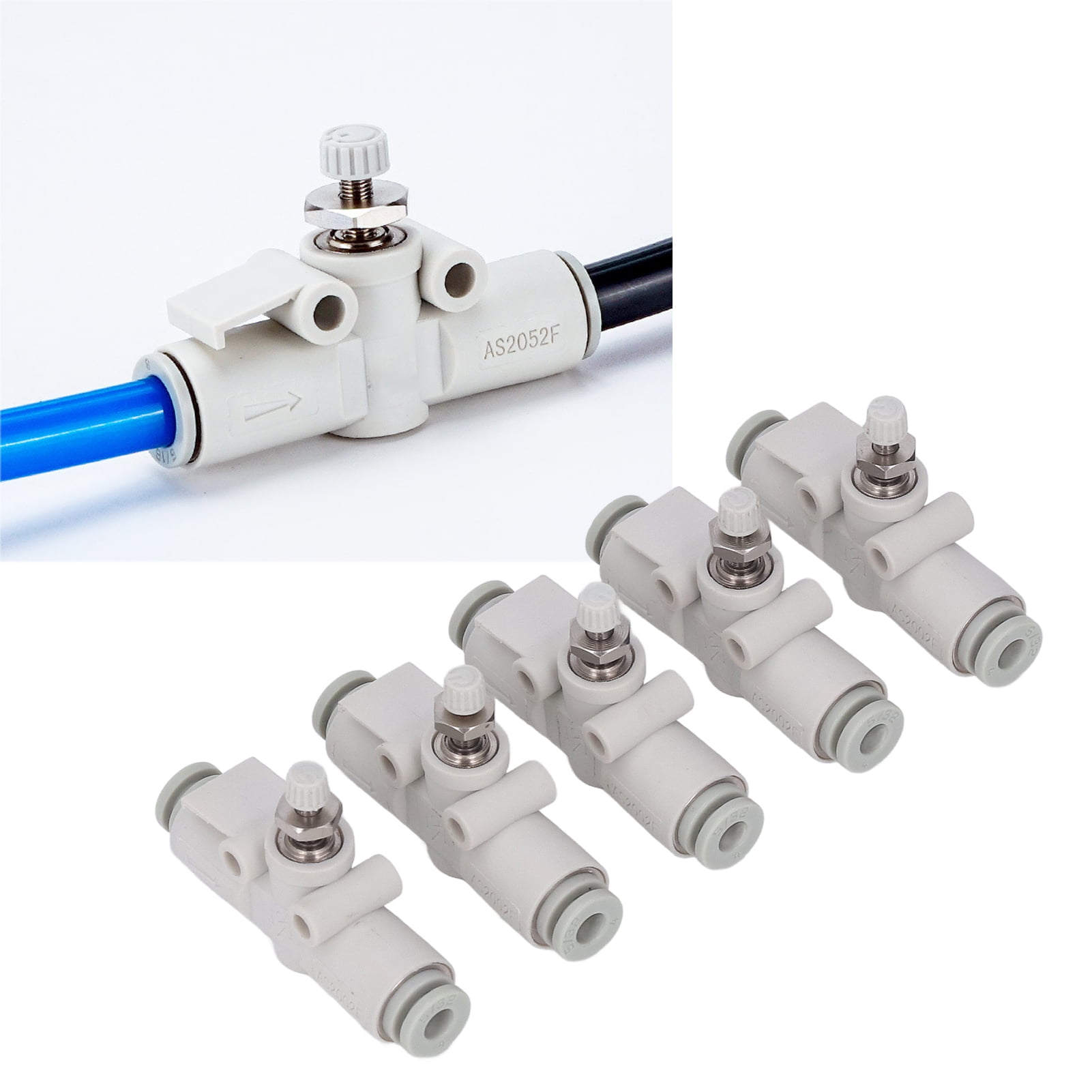 Válvula Reguladora Neumática de Mariposa de Tubo Recto 5 Piezas con ...