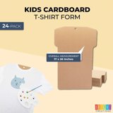 24 Pack Youth Cardboard Shirt Form Insert for Arts and Crafts Supplies ...