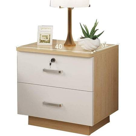 Lockable Nightstands Side Tables Sofa End Table with Storage Drawers ...