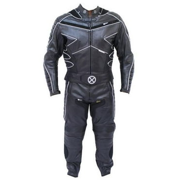 Shelter 341-44 44 in. Motorcycle Leather Jacket Racing X-Man CE Armor ...