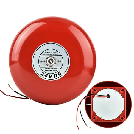 Security Alarm Bell, High Decibel Fire Alarm Bell, 24V Metal Security ...