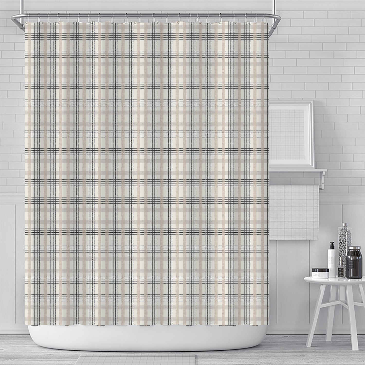 Click here for Pandaco Glen Fabric Shower Curtain (180cm X 180cm)... prices