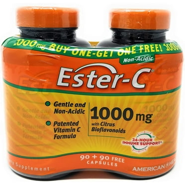 American Health Non-Acidic Ester-C with Citrus Bioflavonoids, 1000mg ...