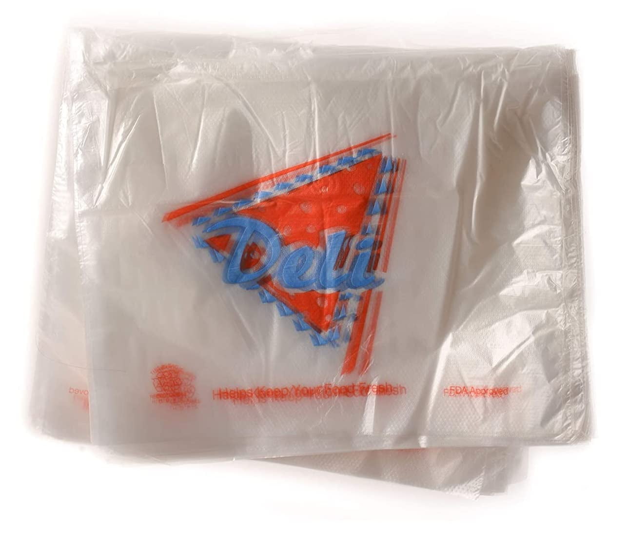 [4000 Pack] Clear Plastic Deli Saddle Bags with Printed Logo 8.5x8.5 ...