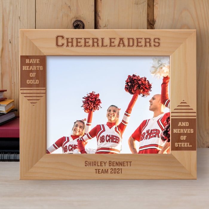 Cheerleaders Have Hearts Of Gold Personalized Wooden Frame-10" x 8 ...