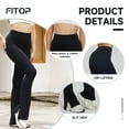 FITOP Womens Flared Leggings Slit Hem High Waist Bootcut Yoga Pants ...