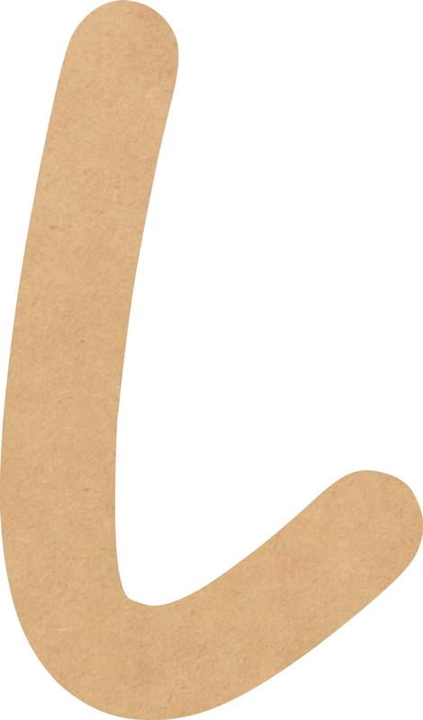 MDF Blank Wood 7'' Tall Breakbone Letters Alphabet L, Paintable Craft ...