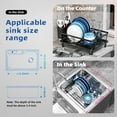 Black Stainless Steel Dish Rack with Removable Utensil Holder and ...
