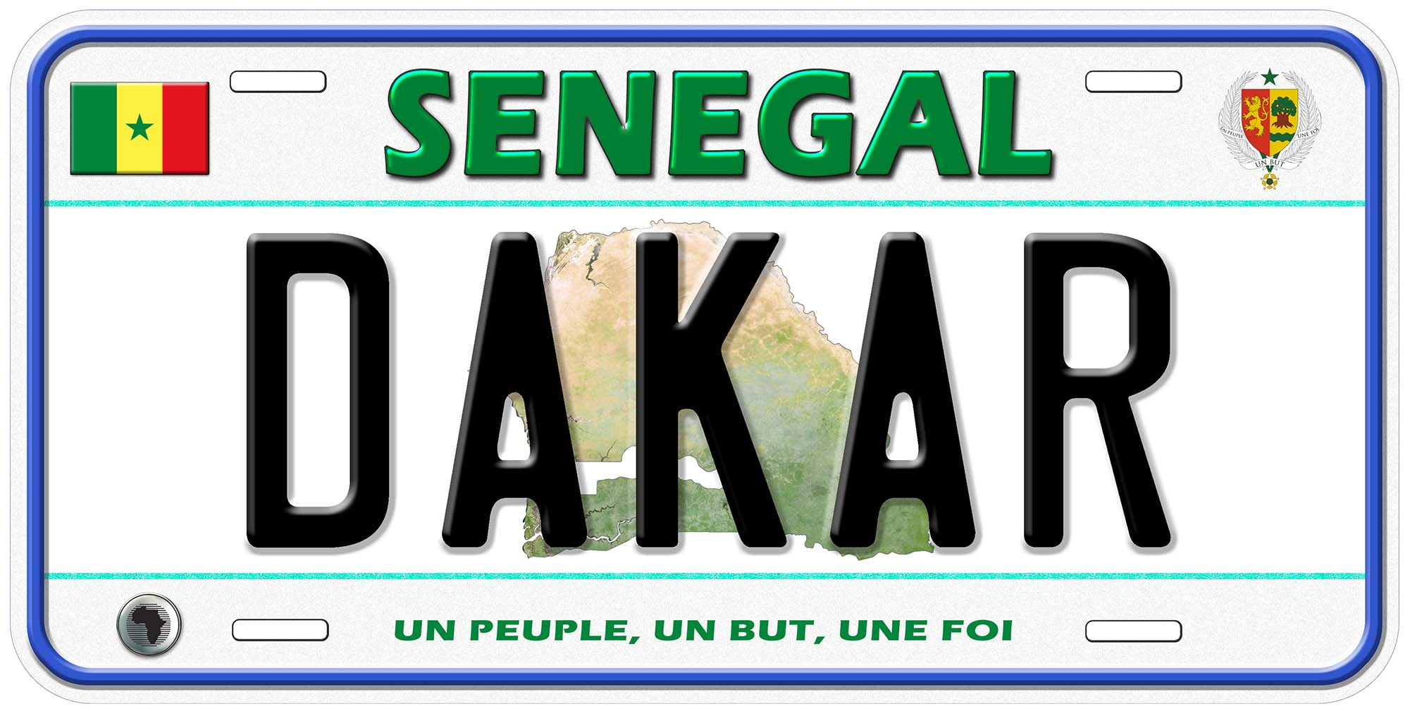 Buy Senegal Dakar Africa Custom Novelty Car License Plate Online at ...