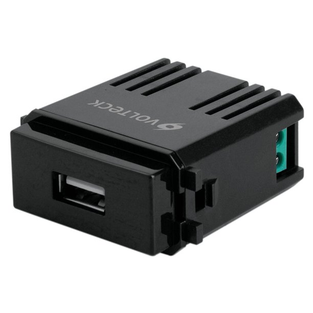 Módulo USB, línea Italiana, color negro Volteck Volteck CUSB-IN ...