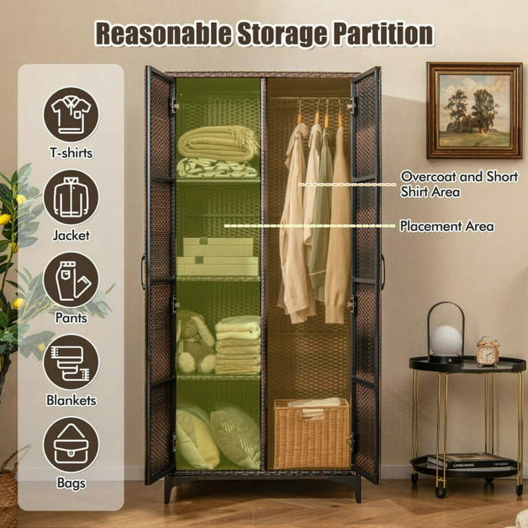 Wicker wardrobe store