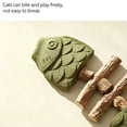Catnip & Silvervine Chew, Eco-Friendly Wooden Fish Bone Toy for Kitten ...
