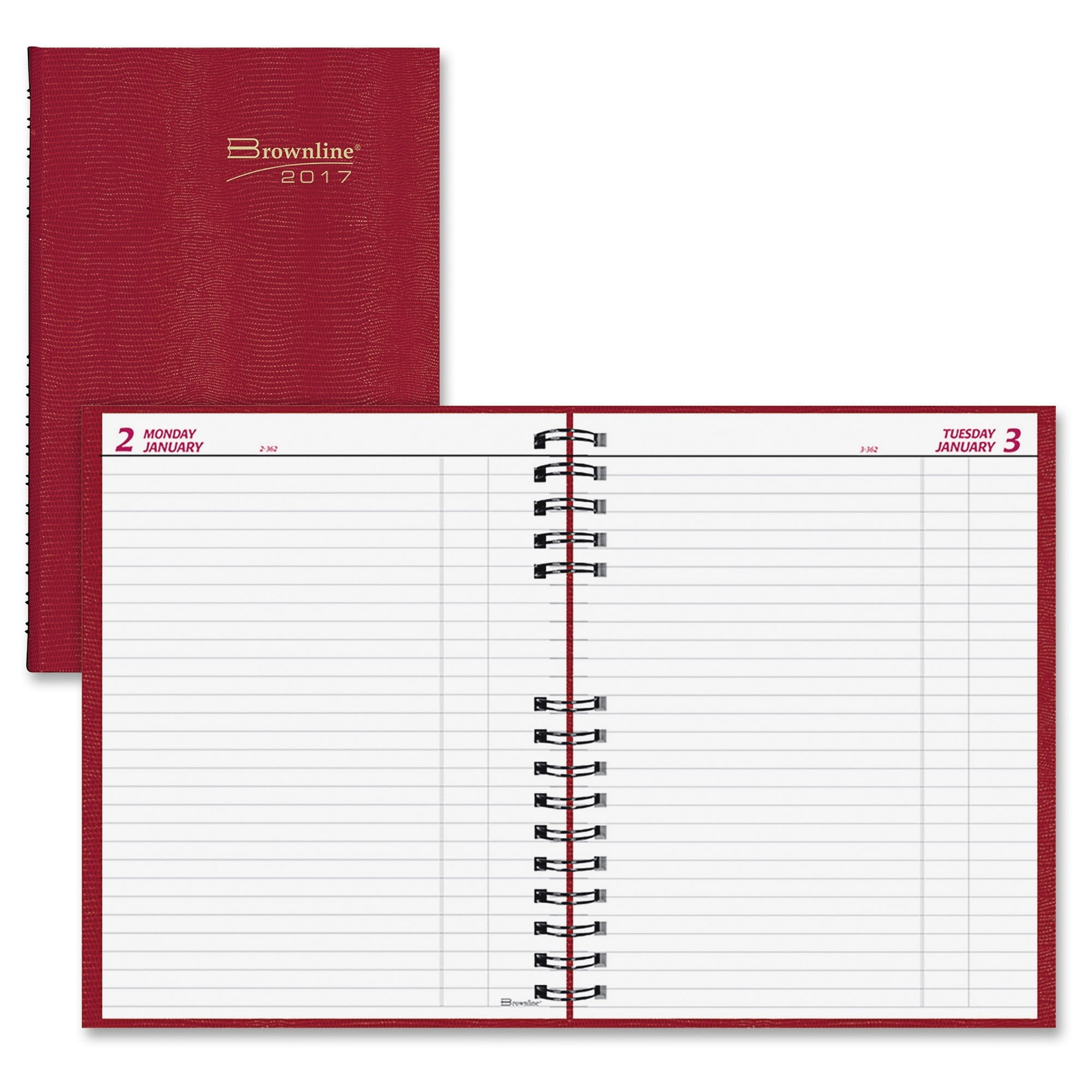 Brownline C550C-RED CoilPRO Daily Planner Ruled 1 Page-Day 7.88 x 10 ...