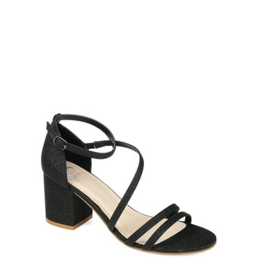 FLORAL Sarah Women Extra Wide Width Diagonal Strap Dress Heels ...