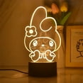 Kawaii 3D Lamp LED Night Lights Toys Nightlights Melody Cinnamoroll ...
