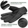 Gardening Gloves with Waterproof Sleeves, Cowhide Leather Work Gloves for Men Women, Black XL ...