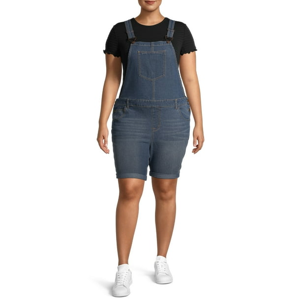 A3 Denim Women's Plus Size Denim Shortalls - Walmart.com