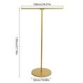 Adjustable Retail Clothing Rack, Gold Iron, T-Shaped Design, Height ...