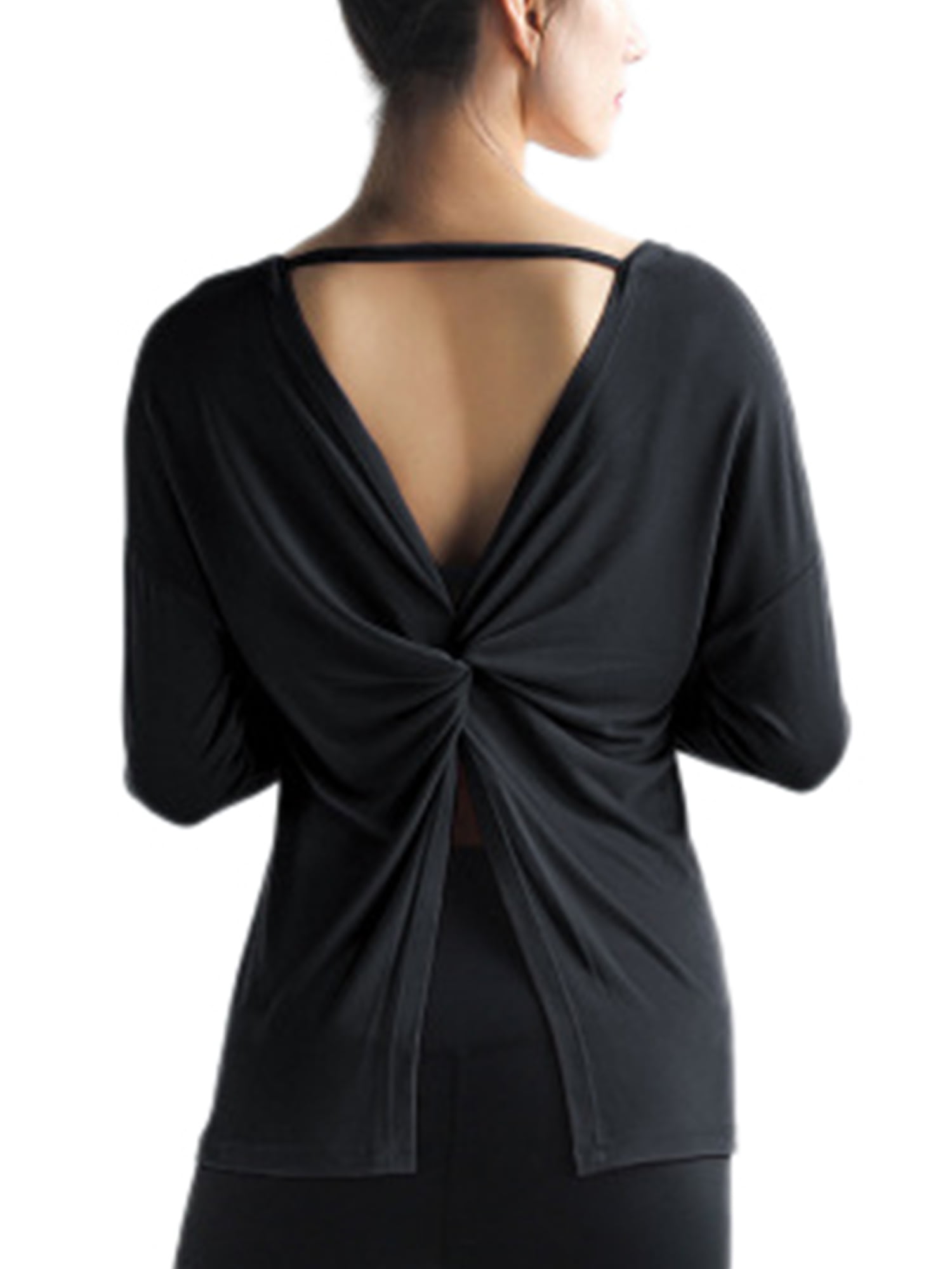 Sexy Tunic Top For Woman Peasant Sport Shirt Running Workout Yoga Tops ...