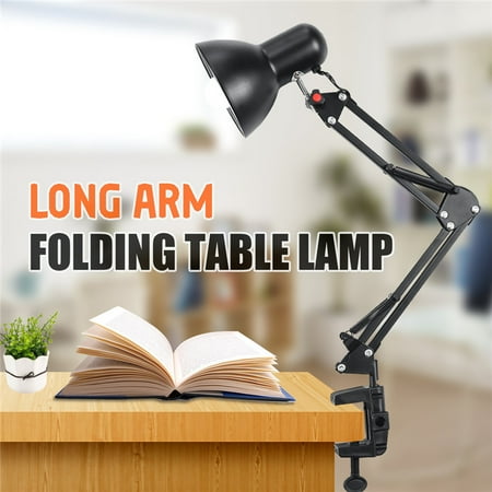 Modern E27/E26 Base Flexible Swing Arm Clamp Mount Lamp LED Table Desk ...