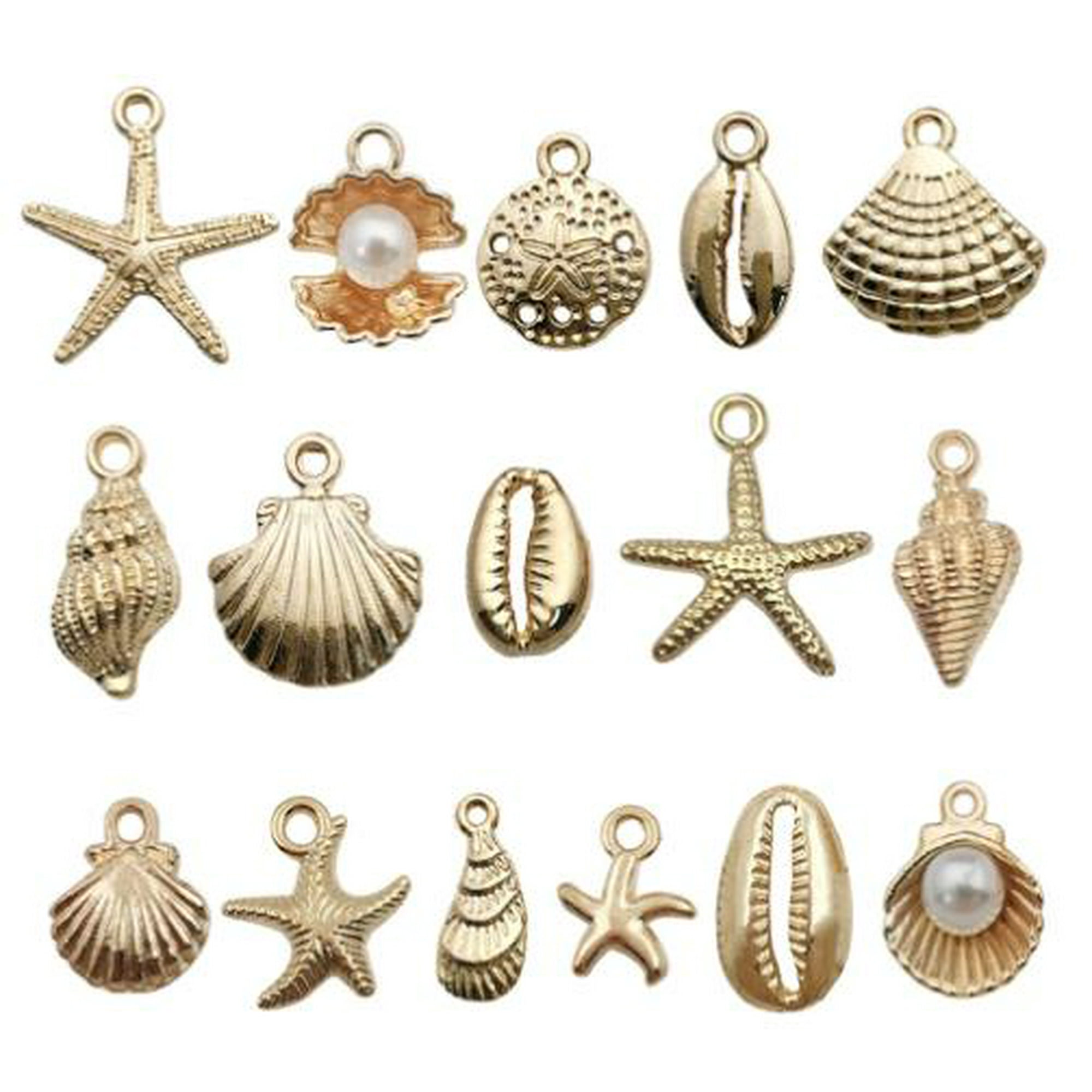 Click here for Shisuyan 16 Pcs Seashell Star Charms: Alloy Ocean... prices