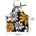 Cauagu Yellow White Daisy Pattern Aprons with Pockets,Waterproof Apron ...