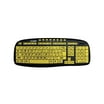 Ezsee Big Letter Multimedia Keyboard - Large White Print on Black Keys ...