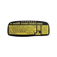 Large Print Computer Keyboard, high Contrast Yellow Keys, Large Print ...