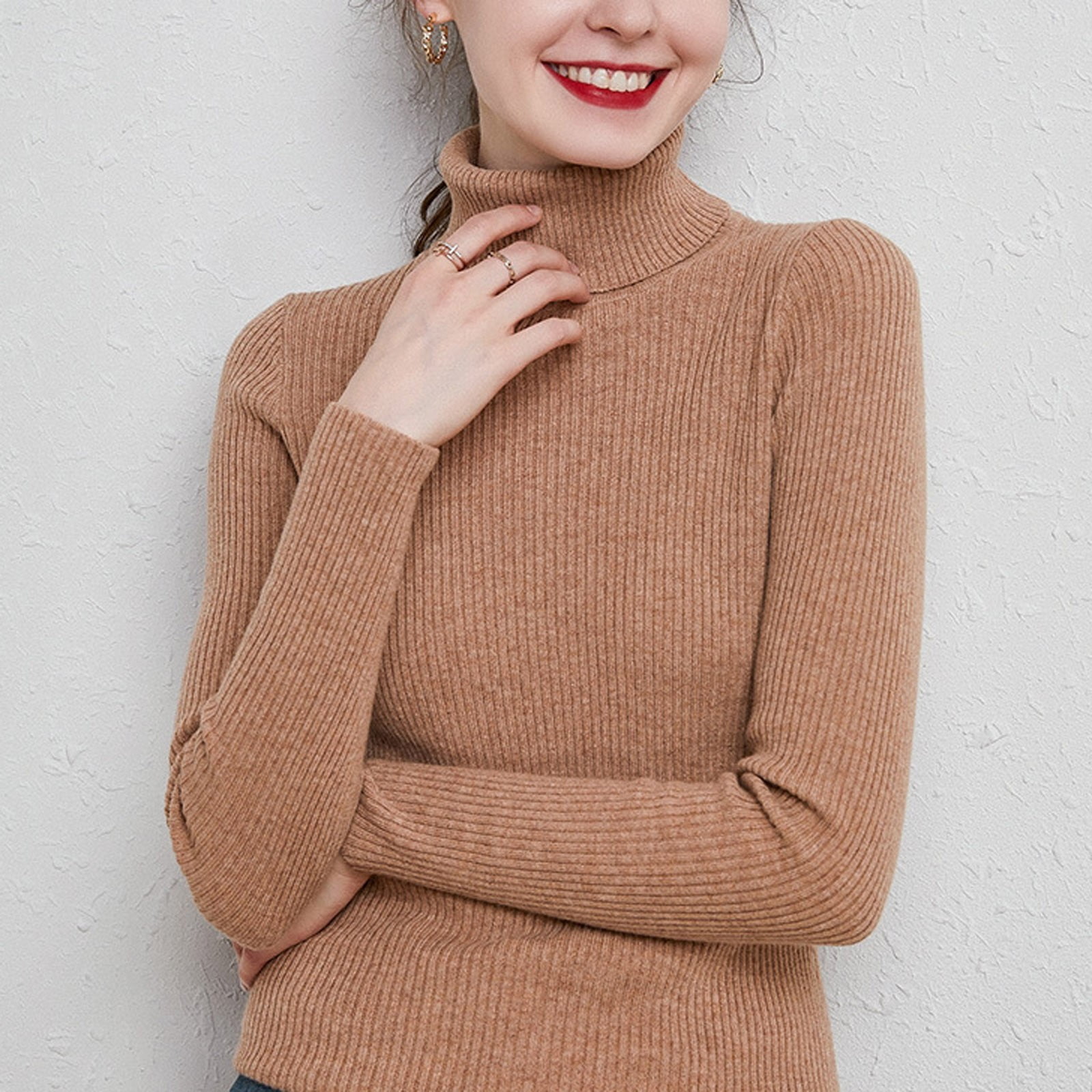 Click here for Tinz Womens Fashion Long Sleeve Turtleneck Solid C... prices