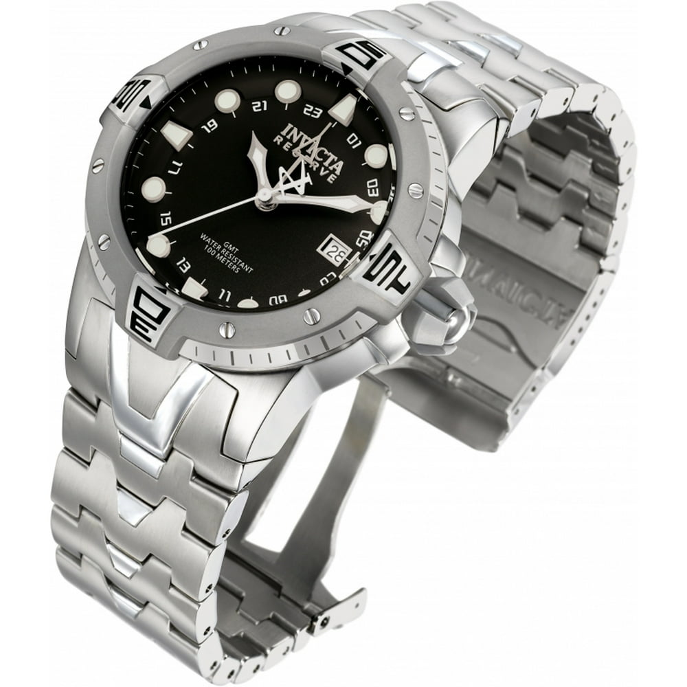 Invicta - Invicta Men's Reserve Collection Sea Excursion GMT Black Dial ...