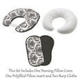 Bacati Classic Damask Nursing Pillow Cover, White/Black - Walmart.com
