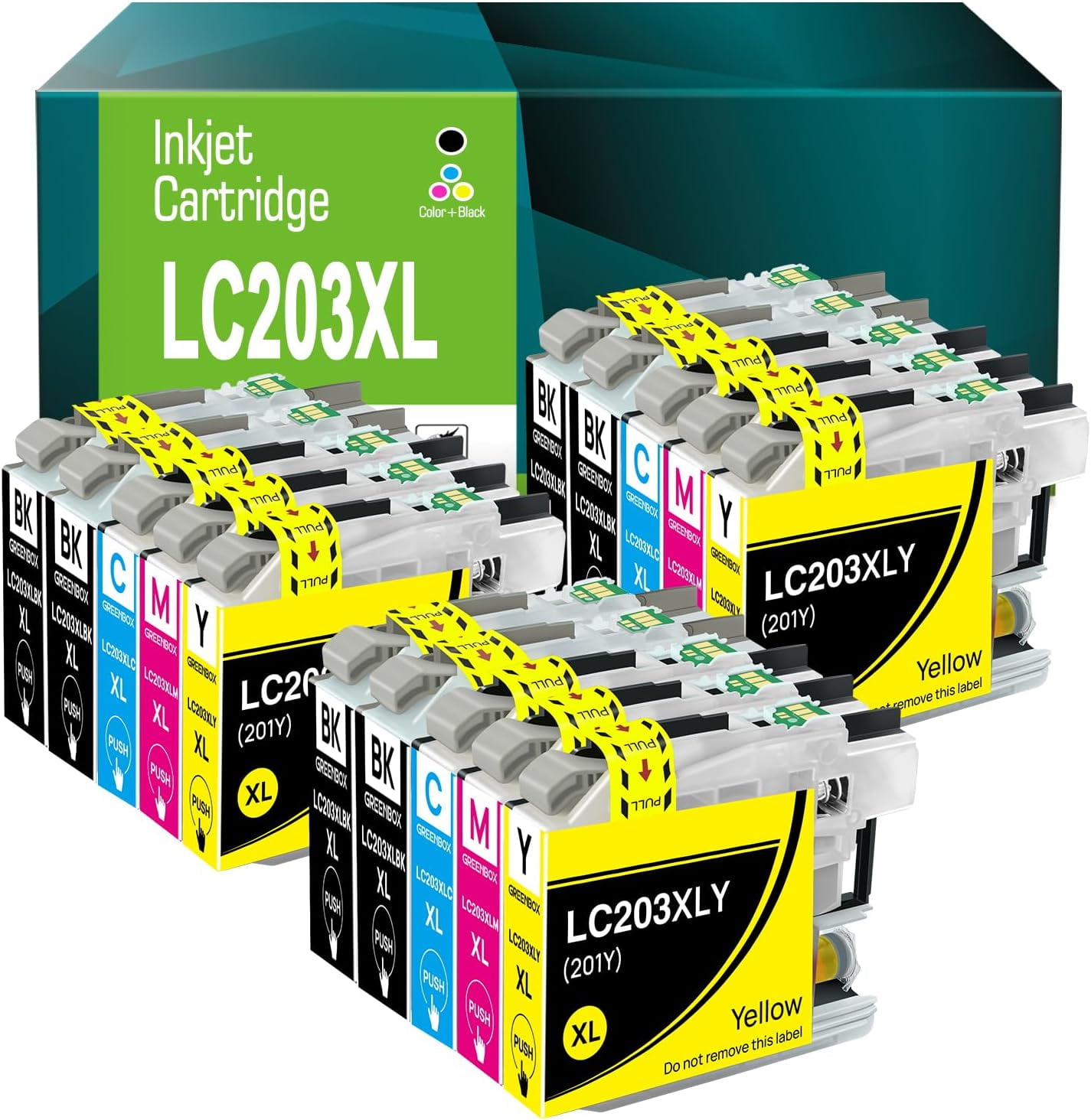 TRAHOO-GREENBOX Compatible LC203 15-Pack Ink Cartridge Replacement for ...