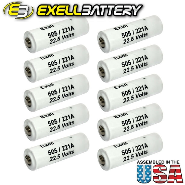 10x Exell A221 505A Alkaline 22.5V Battery NEDA 221 BLR155 15F15 ...
