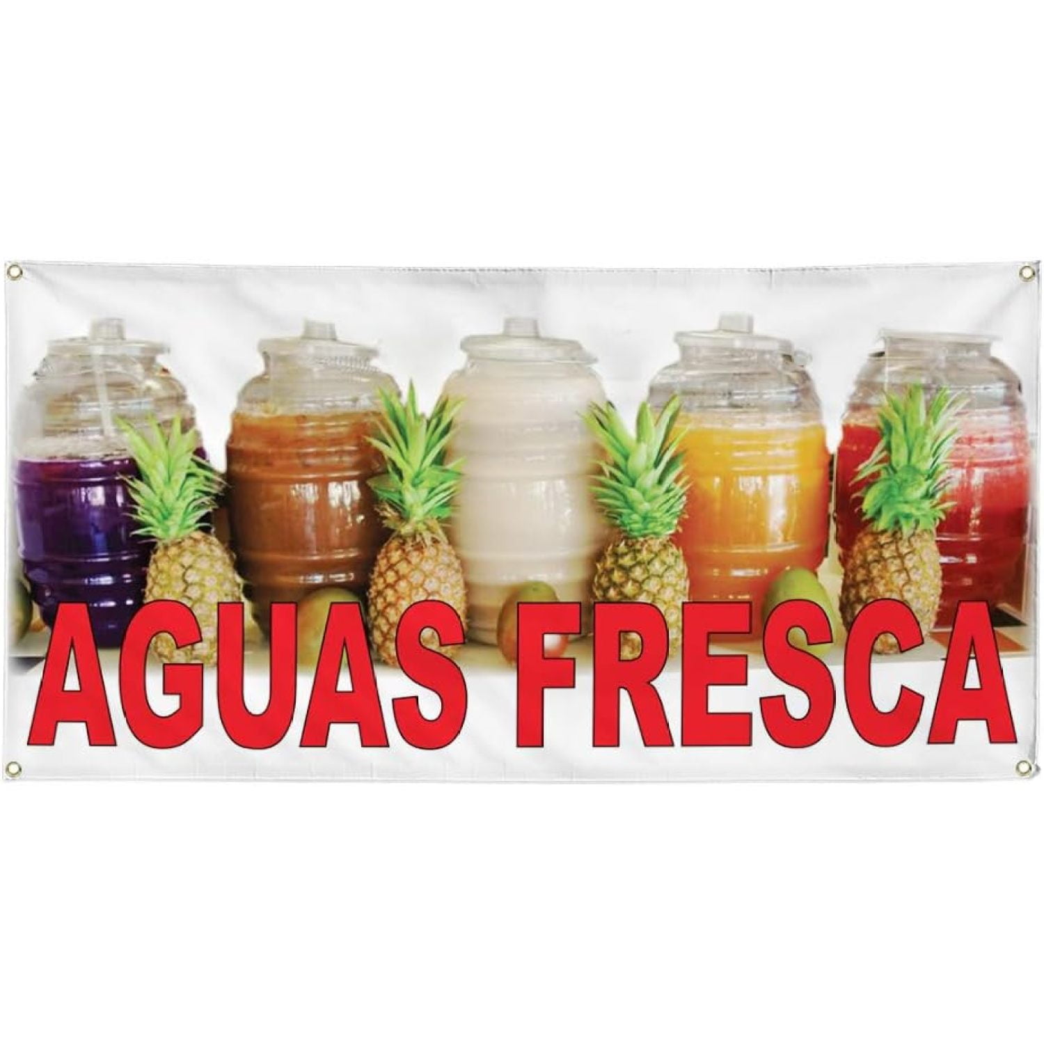 Vinyl Banner Multiple Sizes Aguas Fresca Red Food Bar Restaurant Truck ...