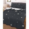 Black Starry Night Quilts Bedding Set Full Size Stars Moon Black ...