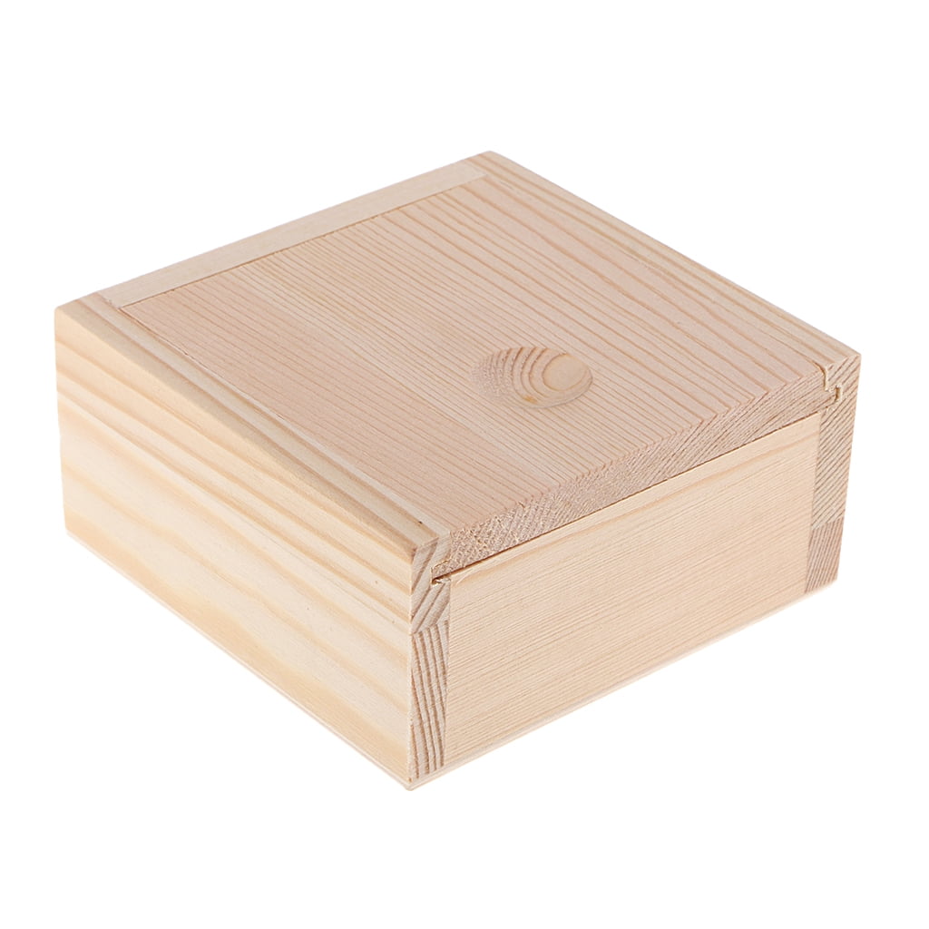 Plain Wood Box,Tea Storage Box,Jewelry Box,Home Organizer Case Pull Lid ...
