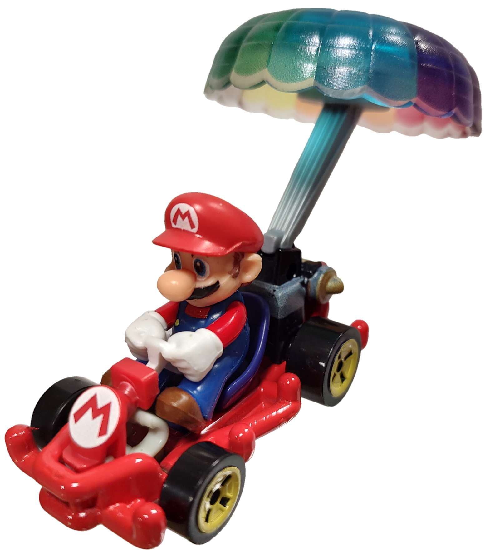 Hot Wheels Mario Kart Pipe Frame + Parachute Glider Mario Diecast Car ...
