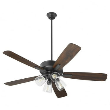 Bailey 48in 3-Blade Ceiling Fan, Walnut, Frosted White LED, Brushed ...