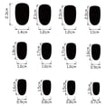Festive French Styles Artificial Nails 24Pieces Short Square Shape ...