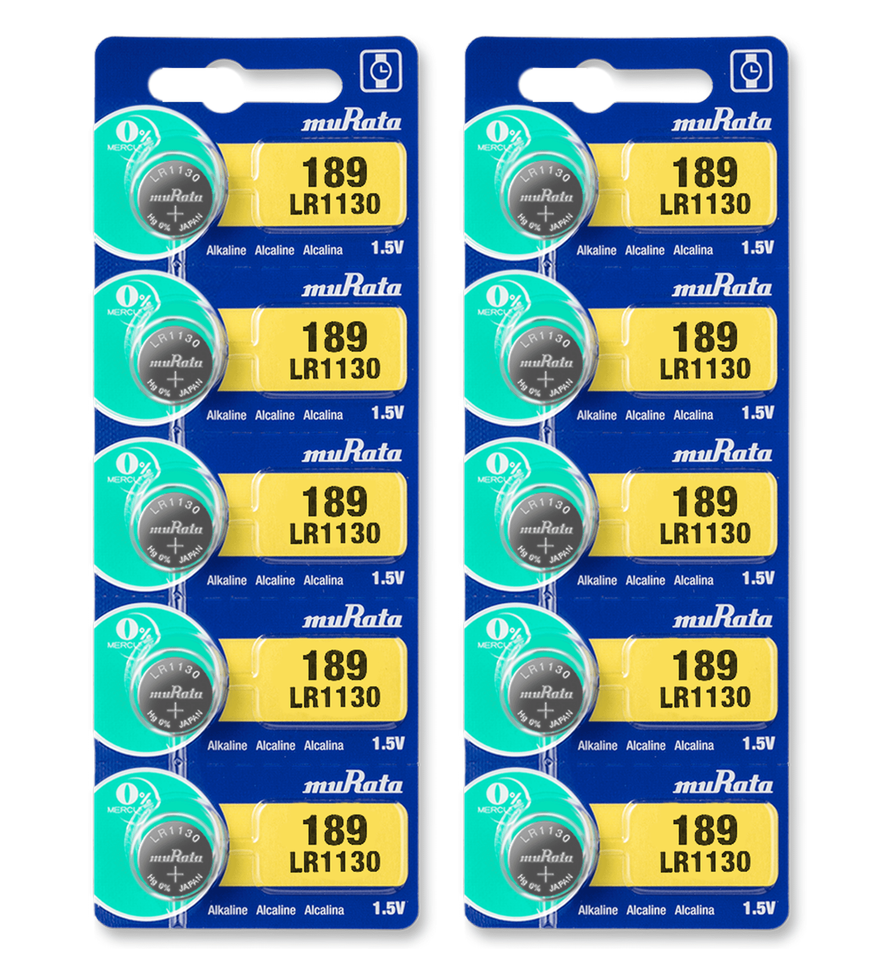 Murata LR1130 Battery 1 55V Alkaline Button Cell 10 Batteries