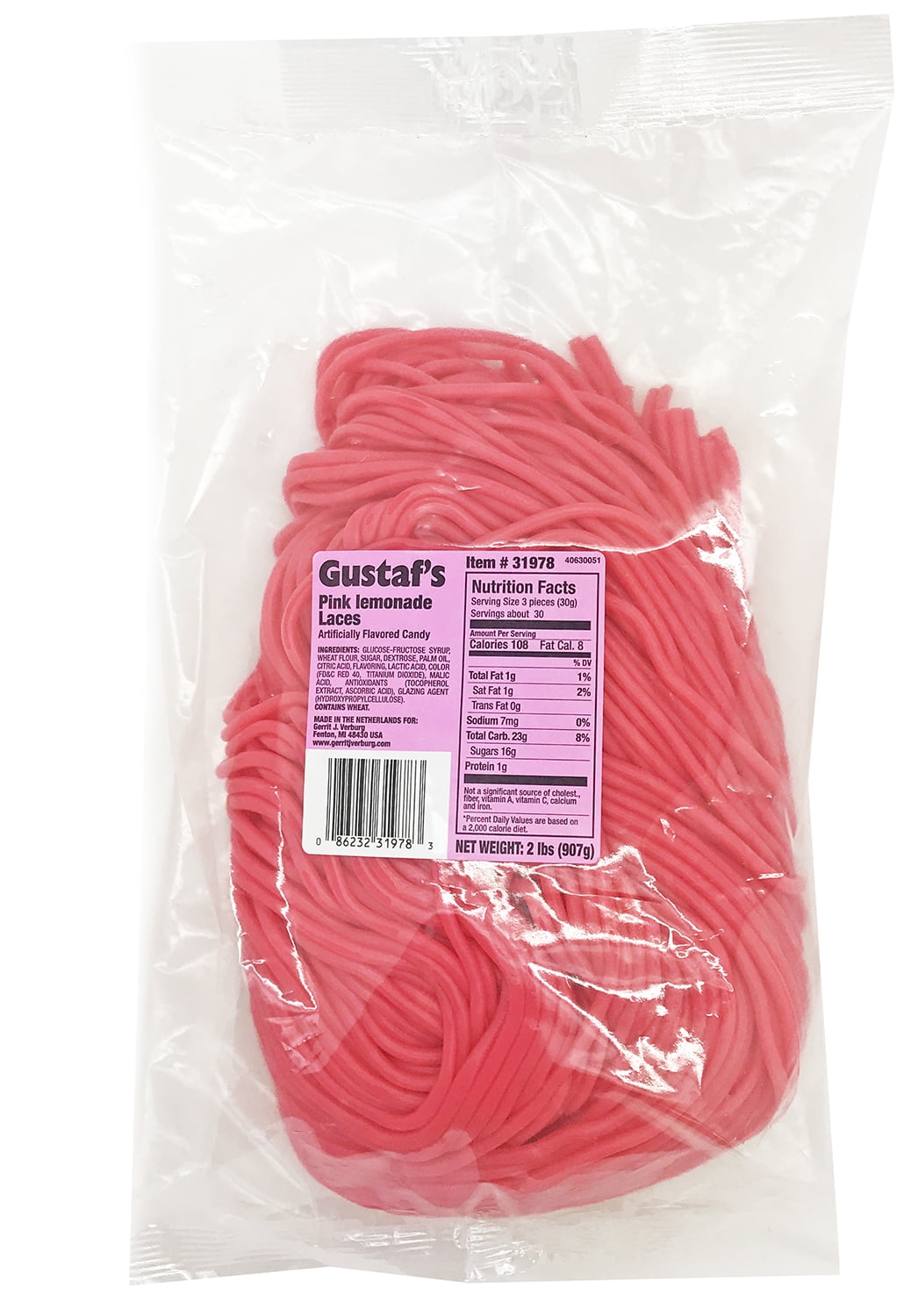 SweetGourmet Licorice Laces Pink Lemonade | Dutch Candy Shoelaces | 2 ...