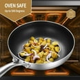 8.5-10 Inch Hybrid Non-stick Tri-Ply Stainless Steel Sauté Pan Set with A Lid,Nonstick Frying ...