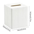 Beforeyayn Striped Leather Square Tissue Box, Suitable for Living Room ...