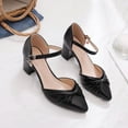 Block Heel Sandals For Women Trendy Pointed Toe Casual 2024 Closed Toe