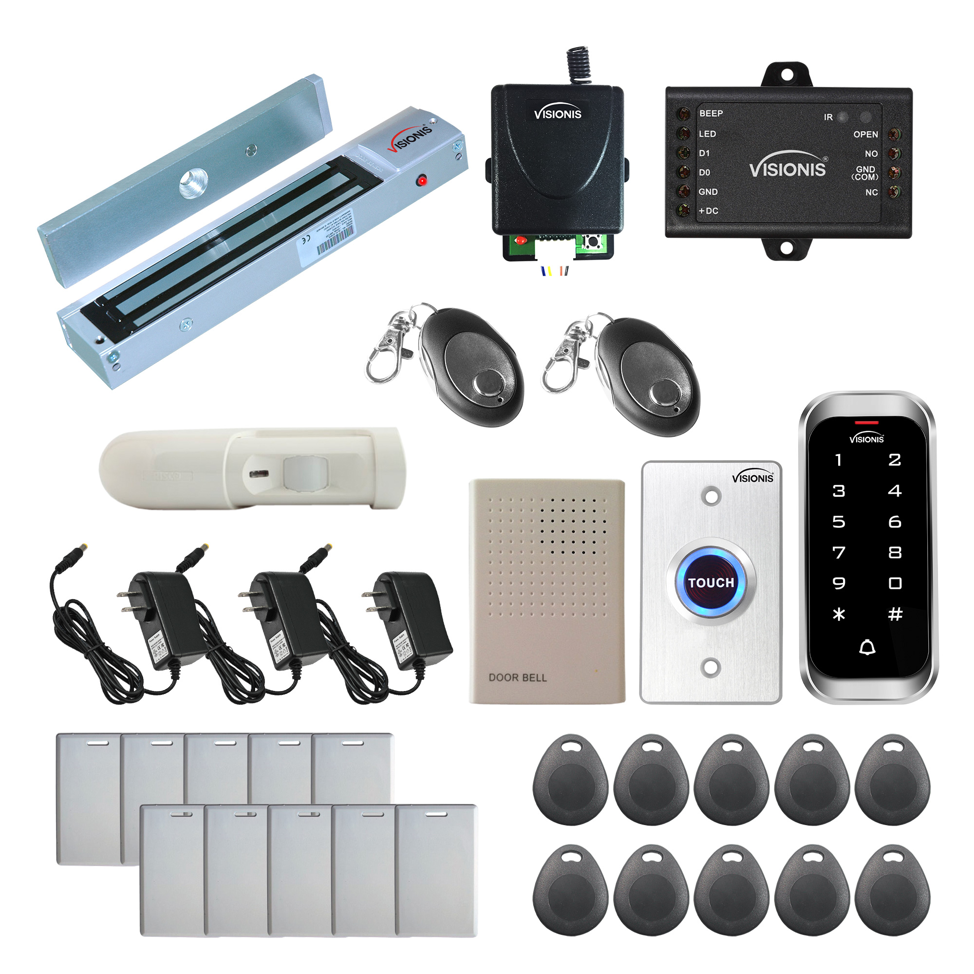 FPC-5606 One Door Access Control Out Swinging Door 600lb Maglock + Slim ...