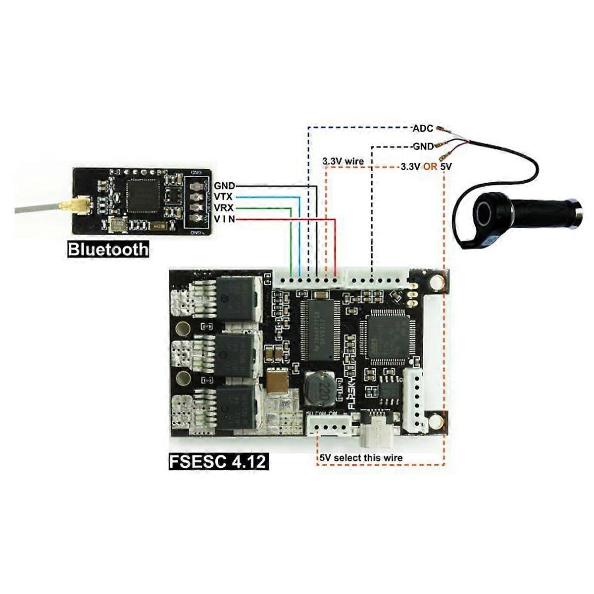 Wireless Bluetooth Module V6 for VESC&VESC Tool Electric Skateboard ...